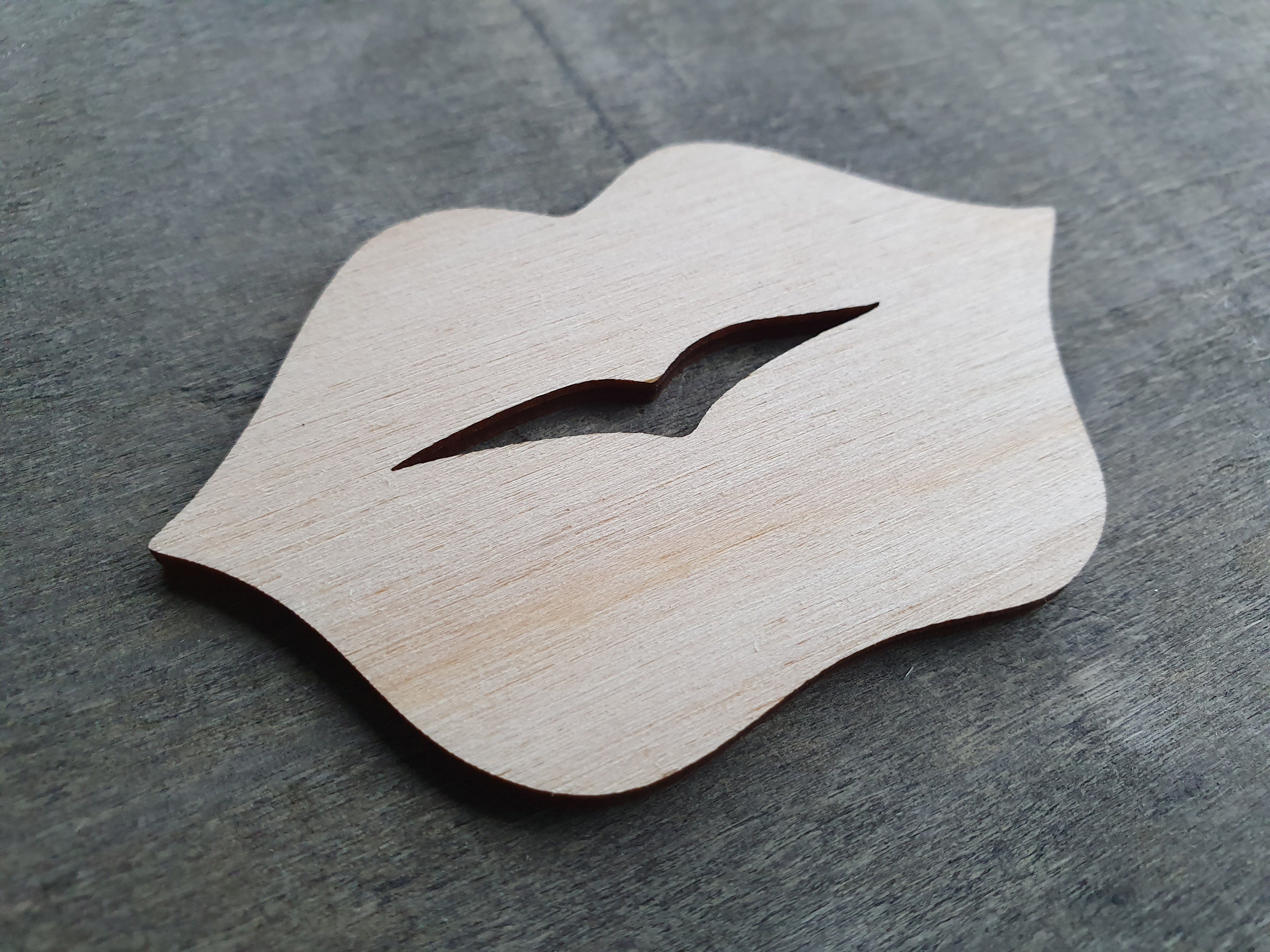 Lips cut out 3 20 Wooden cutouts for crafts | Etsy