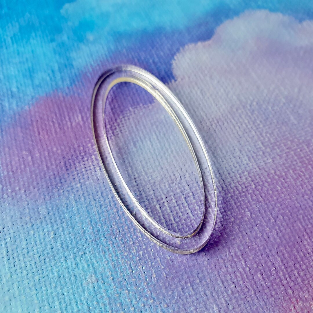 Acrylic OVAL Outline Shape for DIY Craft Projects, Acrylic Oval Blanks ...