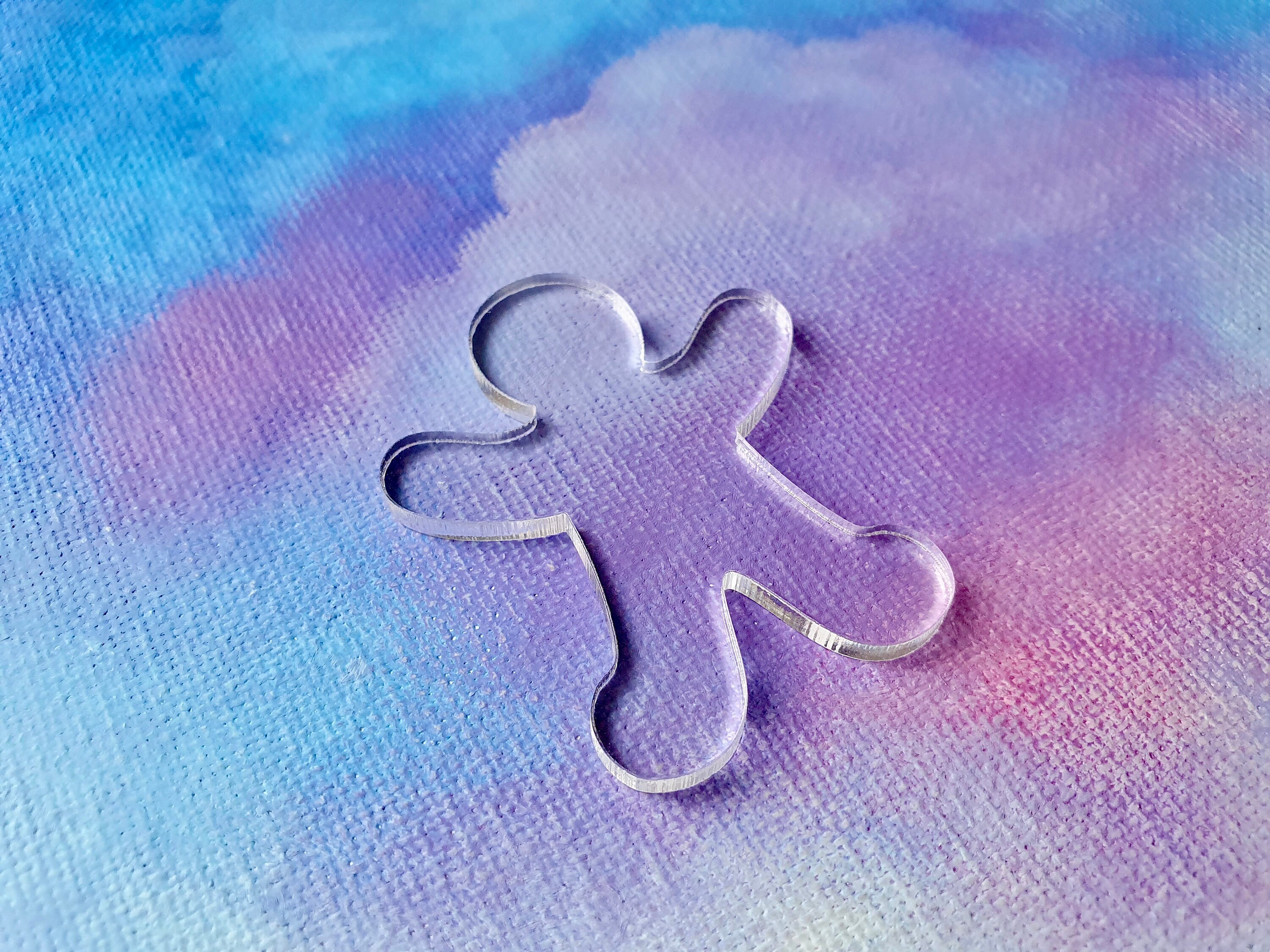 Clear Acrylic Gingerbread Man Shape 2 20 | Etsy