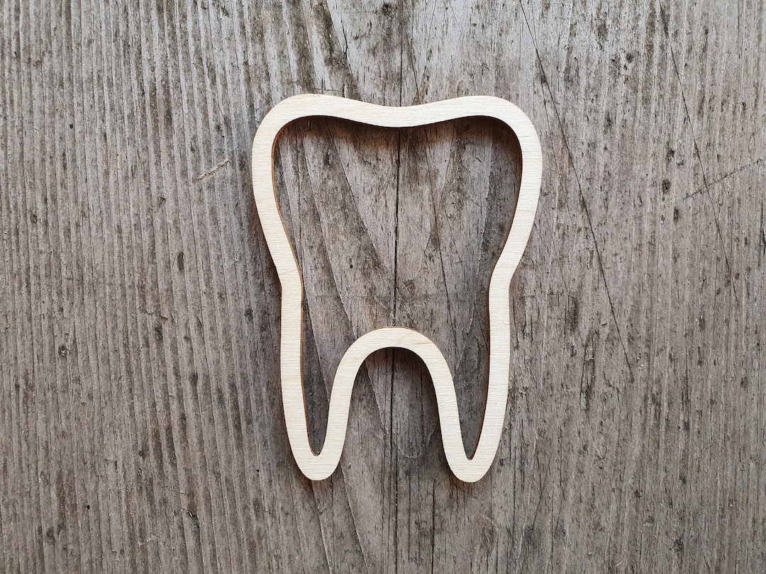 Tooth Outline Shape, 3 20, Tooth Cut Out, Laser Cut, Unfinished Wood ...