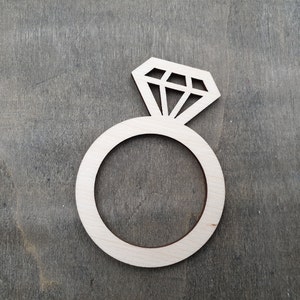 Diamond Ring Shape, 3" - 20", Laser Cut, Ring Cut Out, Wooden Cutouts ...