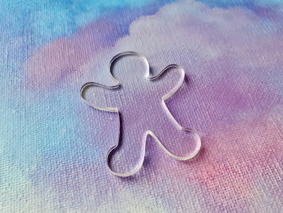 Clear Acrylic Gingerbread Man Shape 2 20 | Etsy