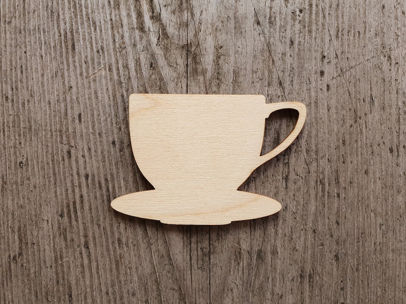 Tea Cup Shape MULTIPLE SIZES Coffee Cup Cut Out Laser Cut - Etsy