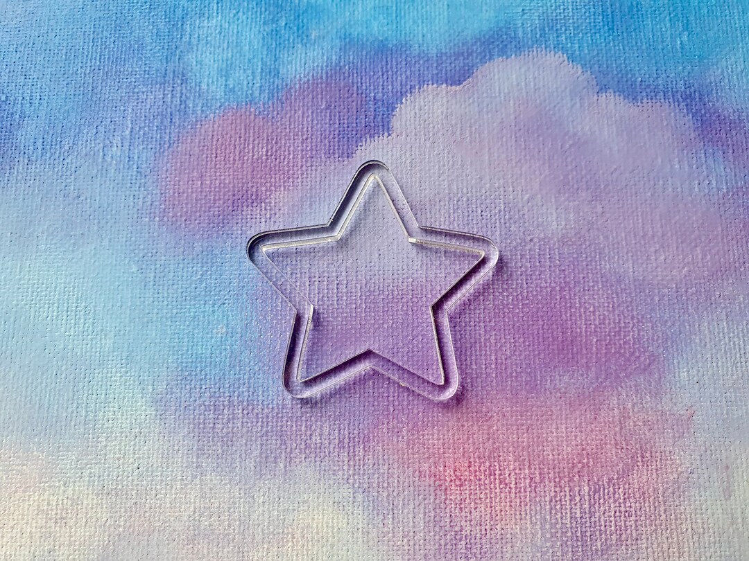 Clear Acrylic Rounded Star Outline Shape, 2" - 20", Acrylic Blanks for ...