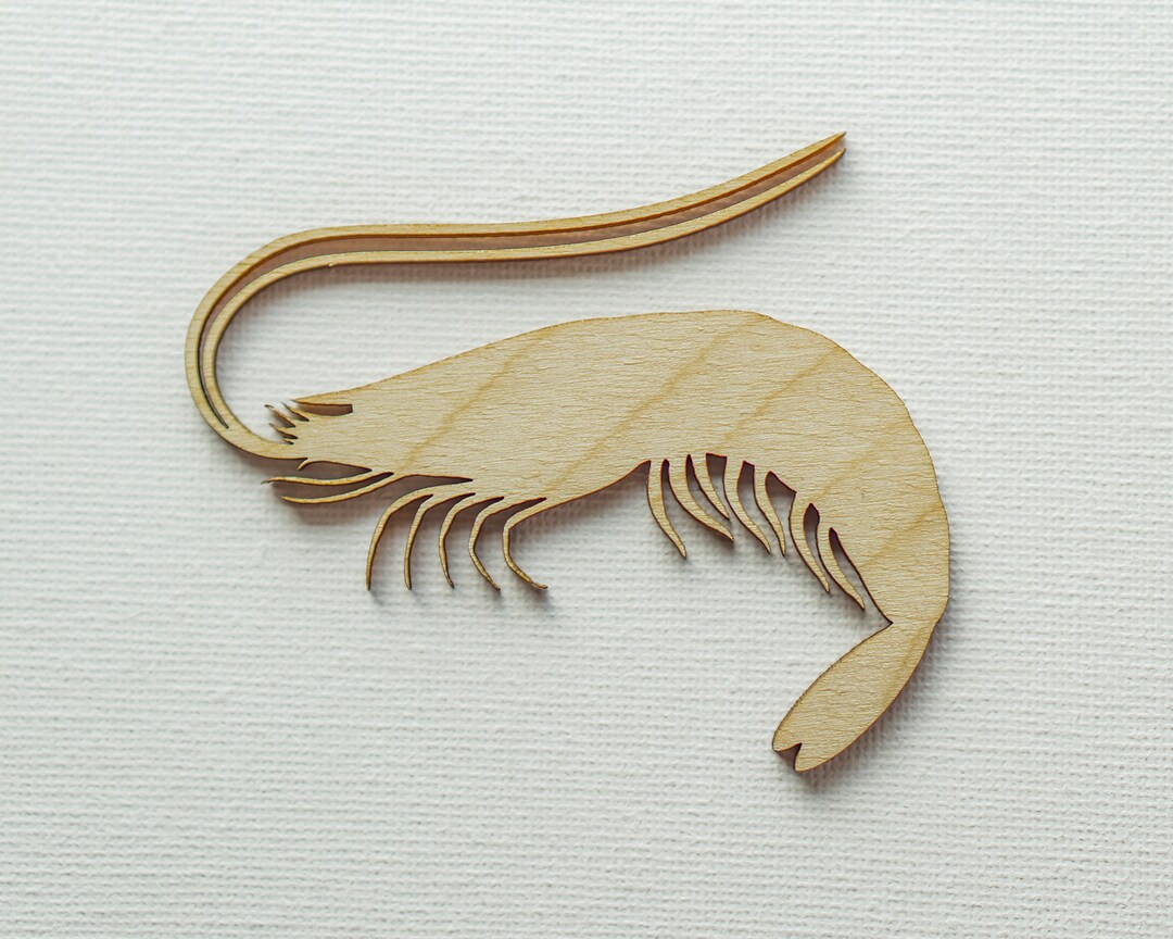 Shrimp Shape, MULTIPLE SIZES, Laser Cut Langoustine, Cutout Shapes ...