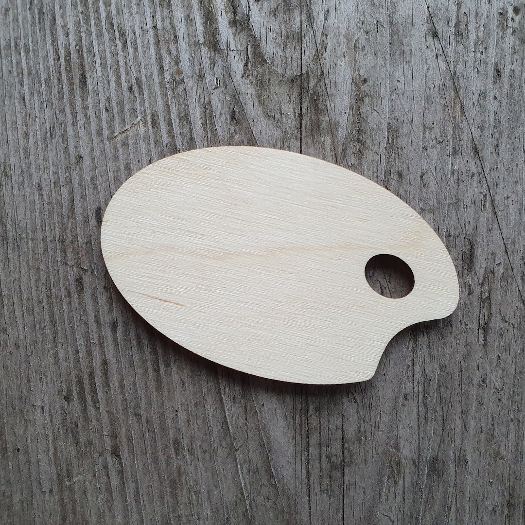 Artist Paint Palette Shape, 3" - 20", Unfinished Wooden Cut Out Shapes ...