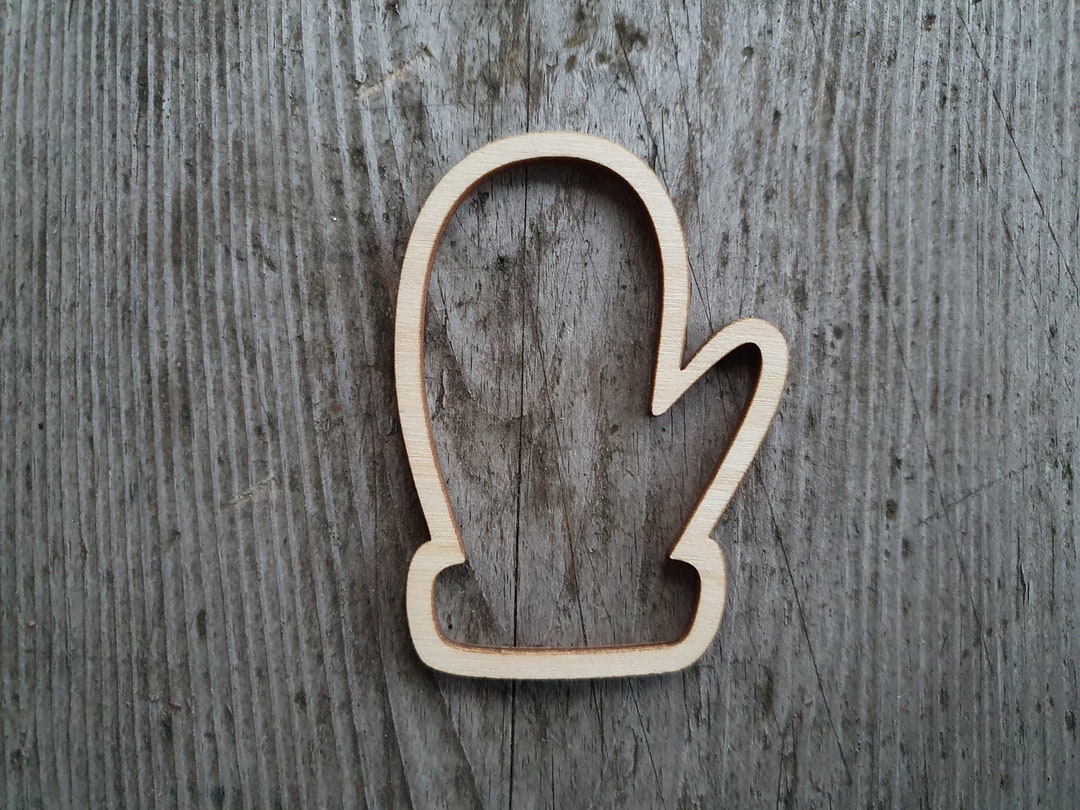 Mitten Outline Shape, 3"- 20", Winter Mitten Cut Out, Wooden Cutout ...