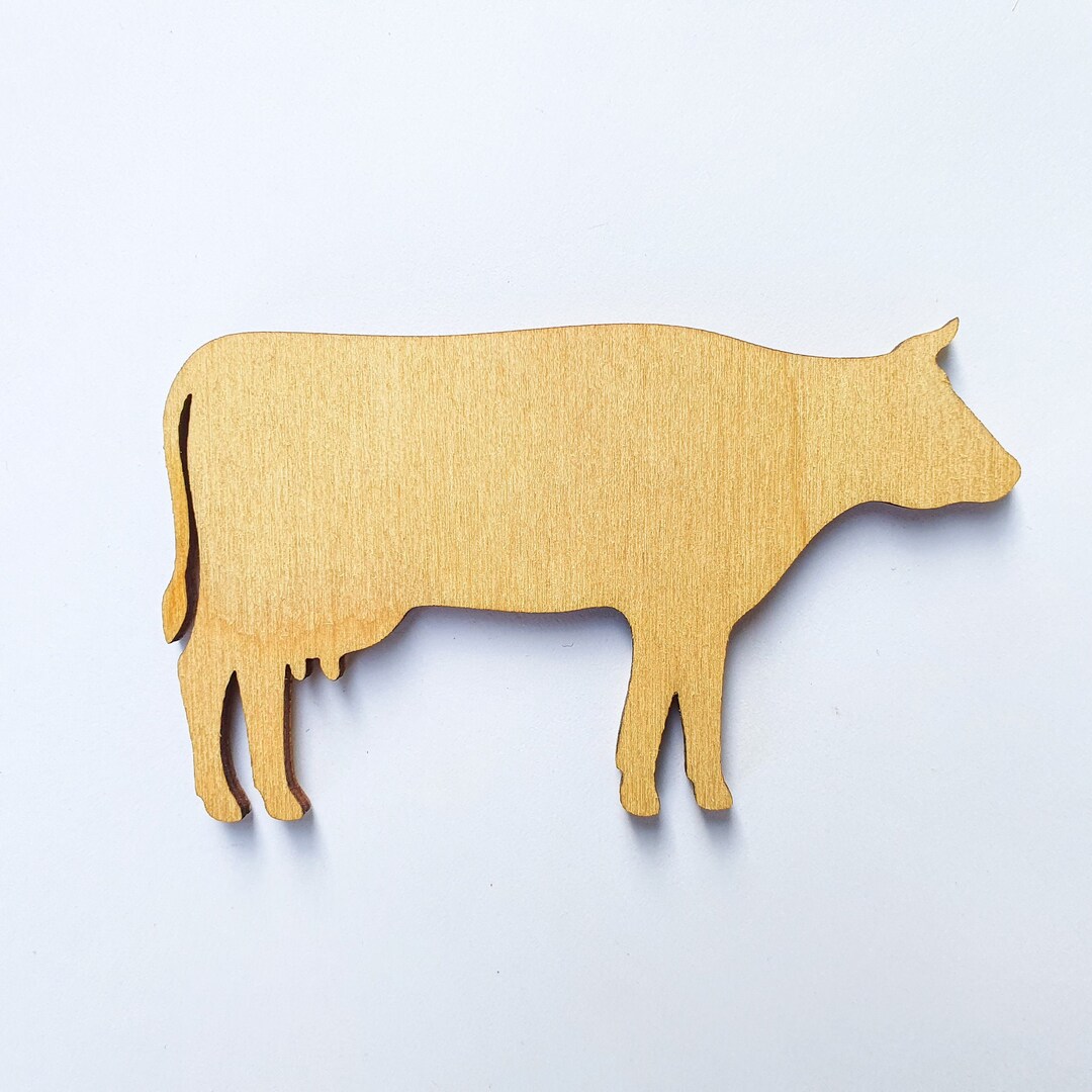 Cow Shape, MULTIPLE SIZES, Laser Cut, Unfinished Wood, Cutout Shapes ...