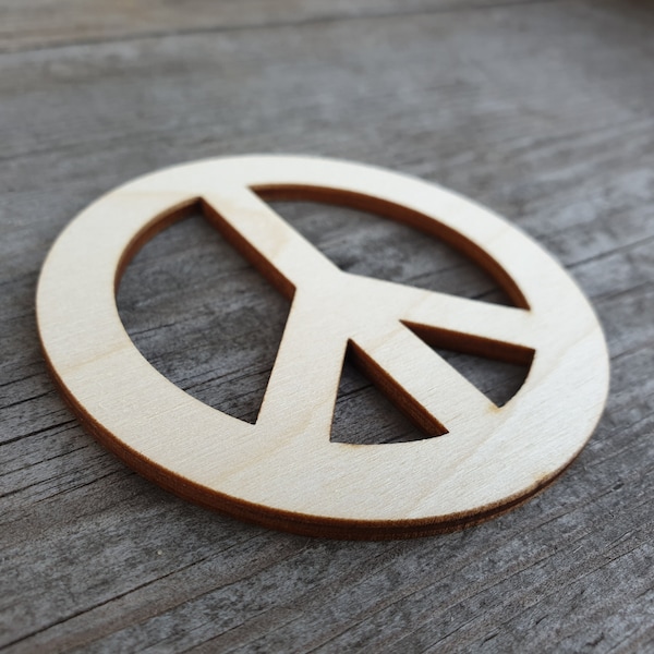 Wooden Peace Sign - Etsy