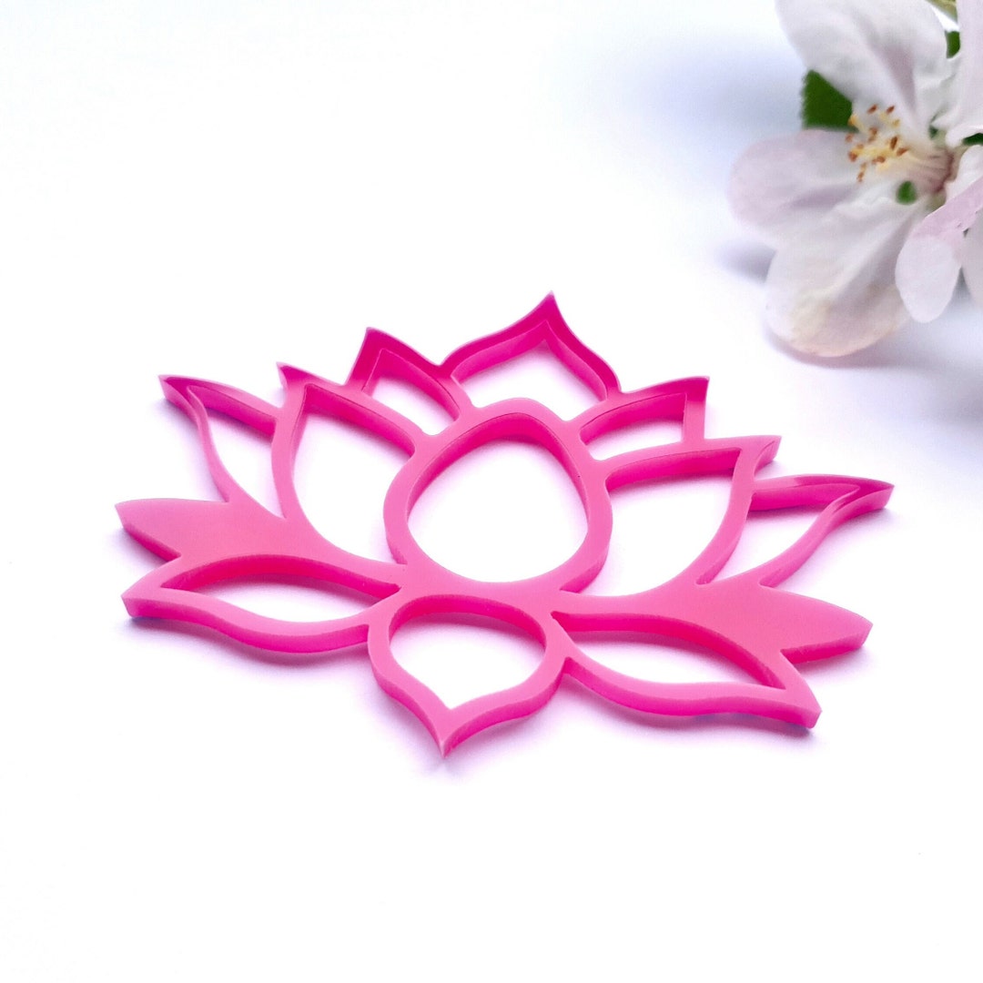 Pink Acrylic Lotus Shape, 2" - 20", CHOOSE COLOR, Acrylic Lotus Flower ...