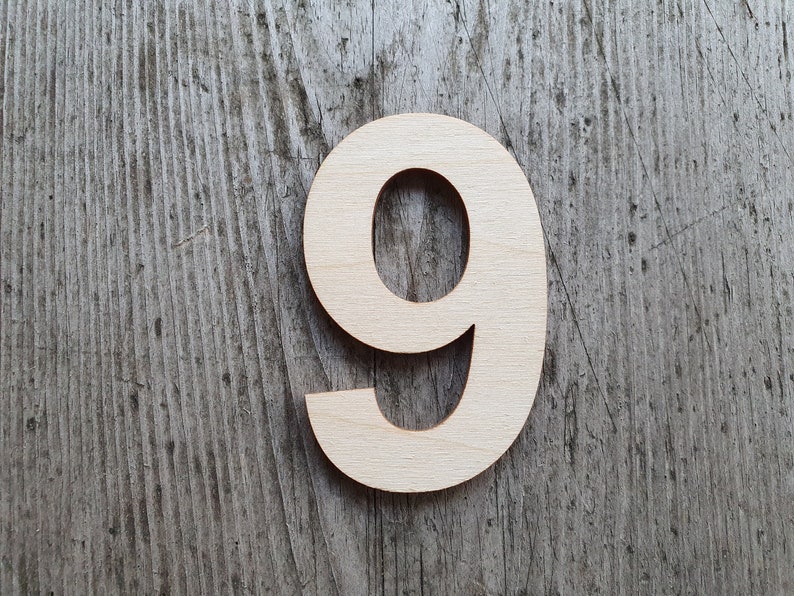 Number 9 Shape MULTIPLE SIZES Laser Cut Unfinished Wood - Etsy UK