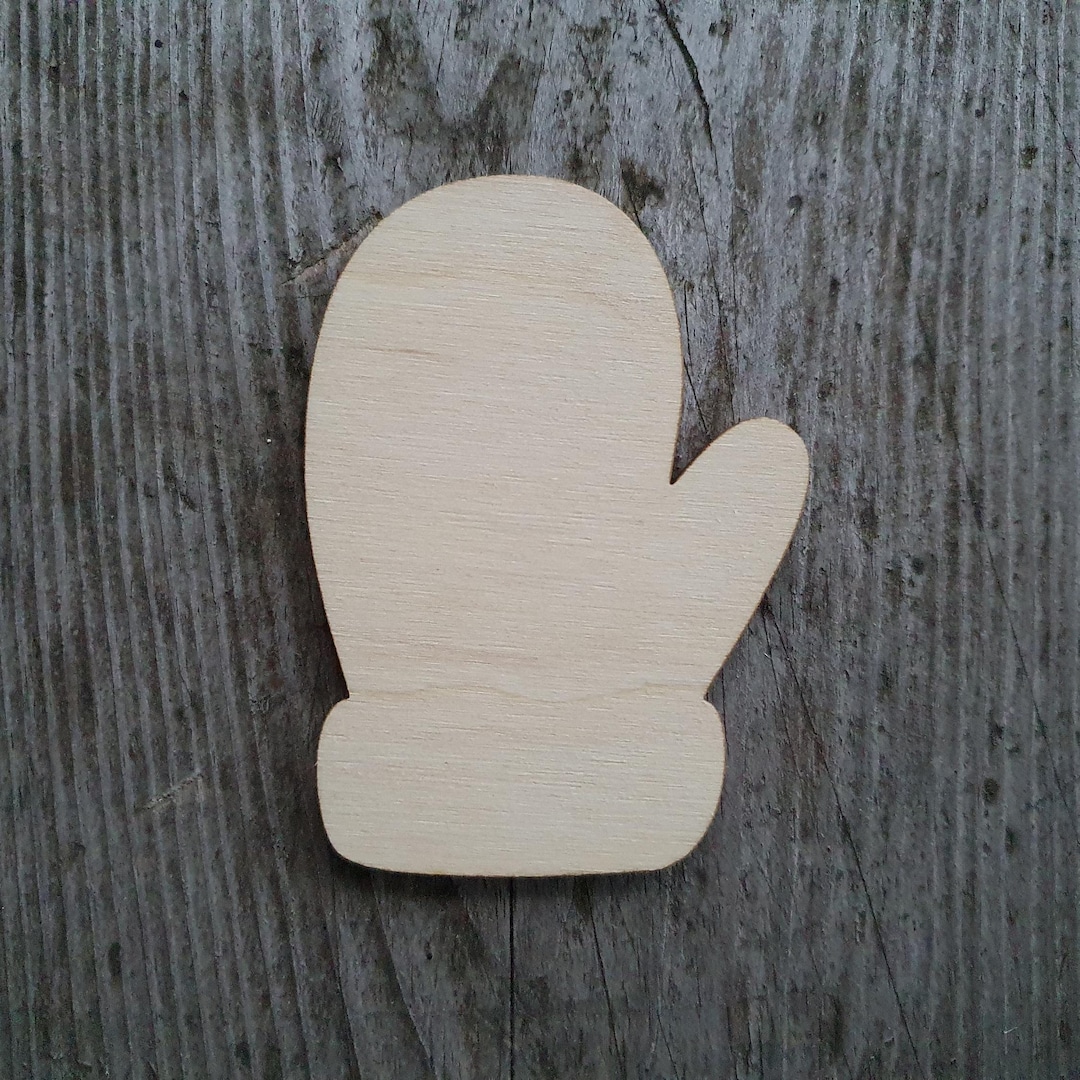 Mitten Shape, 3"- 20", Winter Mitten Cut Out, Wooden Cutout Shapes for ...