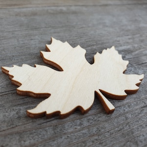 Laser-cut Wooden Maple Leaf Shape for DIY Craft Projects - Maple Leaf ...
