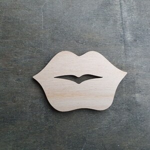 Lips Cut Out, 3 20 , Wooden Cutouts for Crafts and Decorations, Lips ...