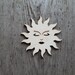 Sun With Face Shape, 3 20, Laser Cut Sun Shape, Unfinished Wood Cutout ...