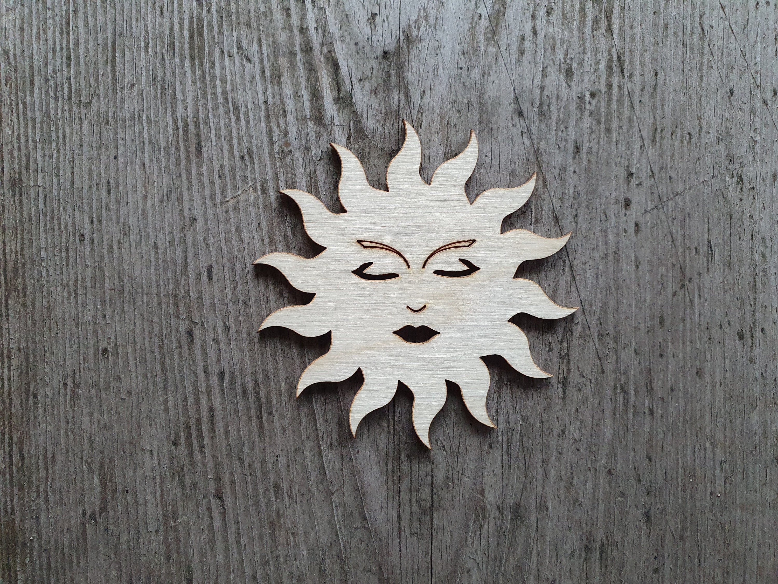 Sun With Face Shape 3 20 Laser Cut Sun Shape - Etsy