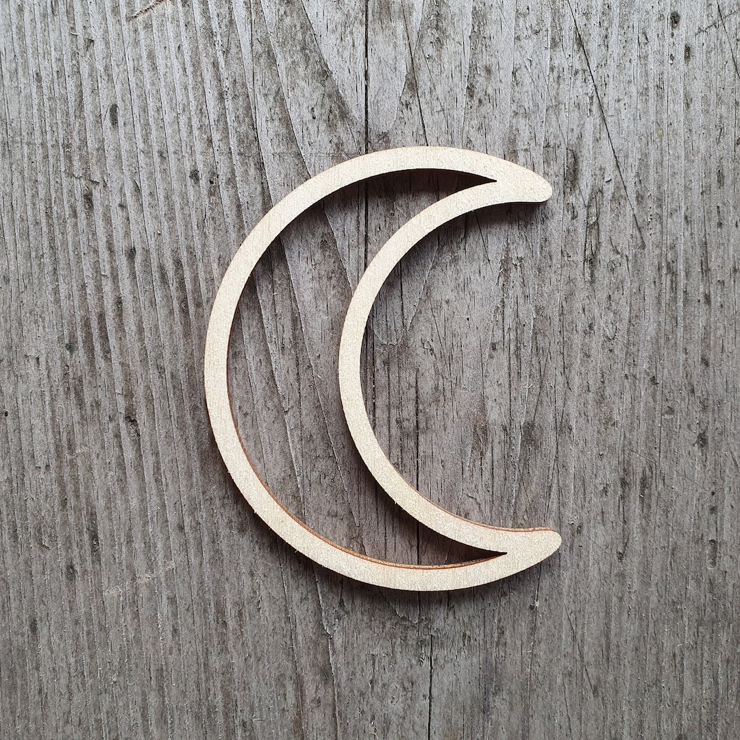 Moon Outline Shape, MULTIPLE SIZES, Moon Cut Out, Crescent Moon Outline ...