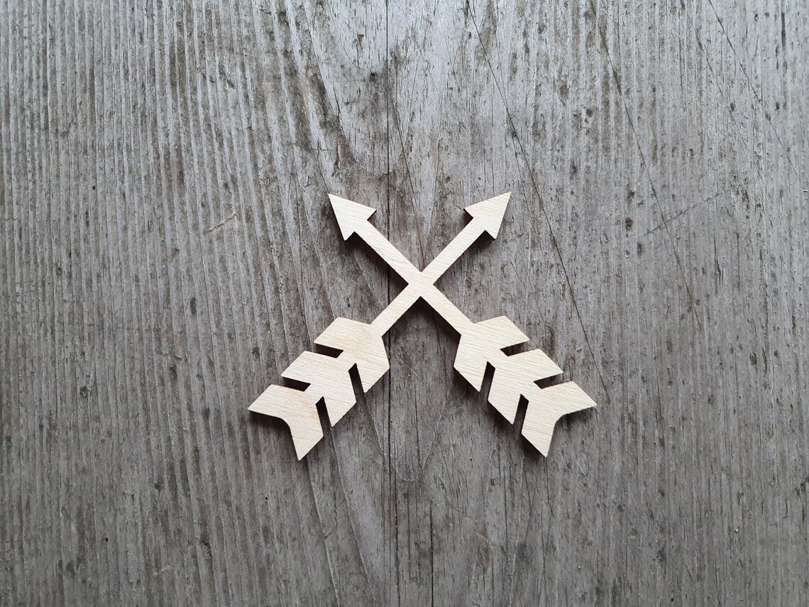 Crossed Arrows Shape 3 20 Arrow Shape Laser - Etsy