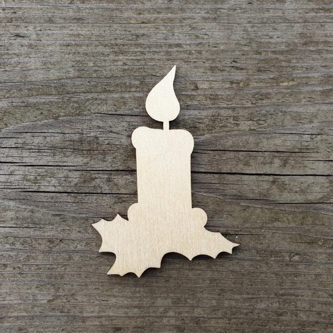 Christmas Candle Shape, 2" - 20", Christmas Candle Cut Out, Laser Cut ...