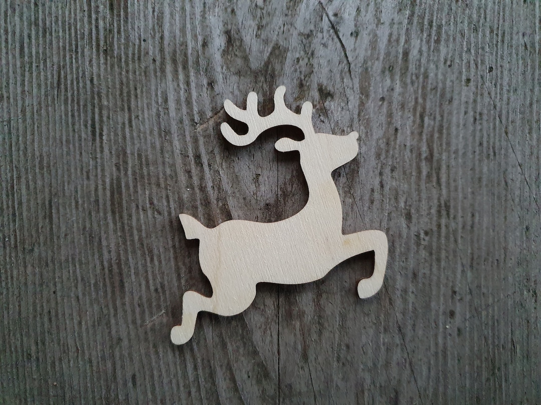 Reindeer Shape, 3"- 20", Reindeer Cut Out, Wooden Cutout Shapes for ...