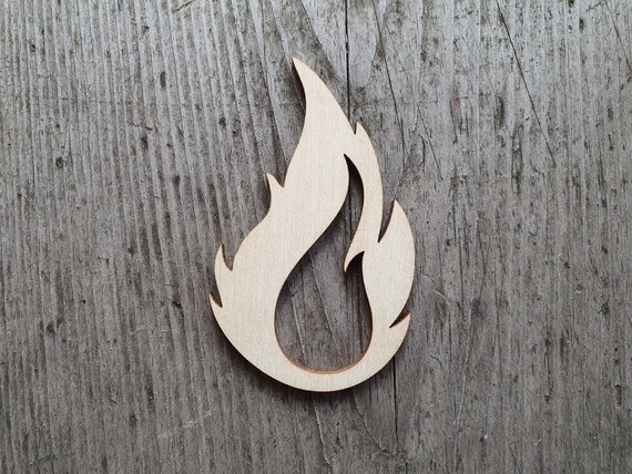 Fire Shape MULTIPLE SIZES Laser Cut Unfinished Wooden | Etsy