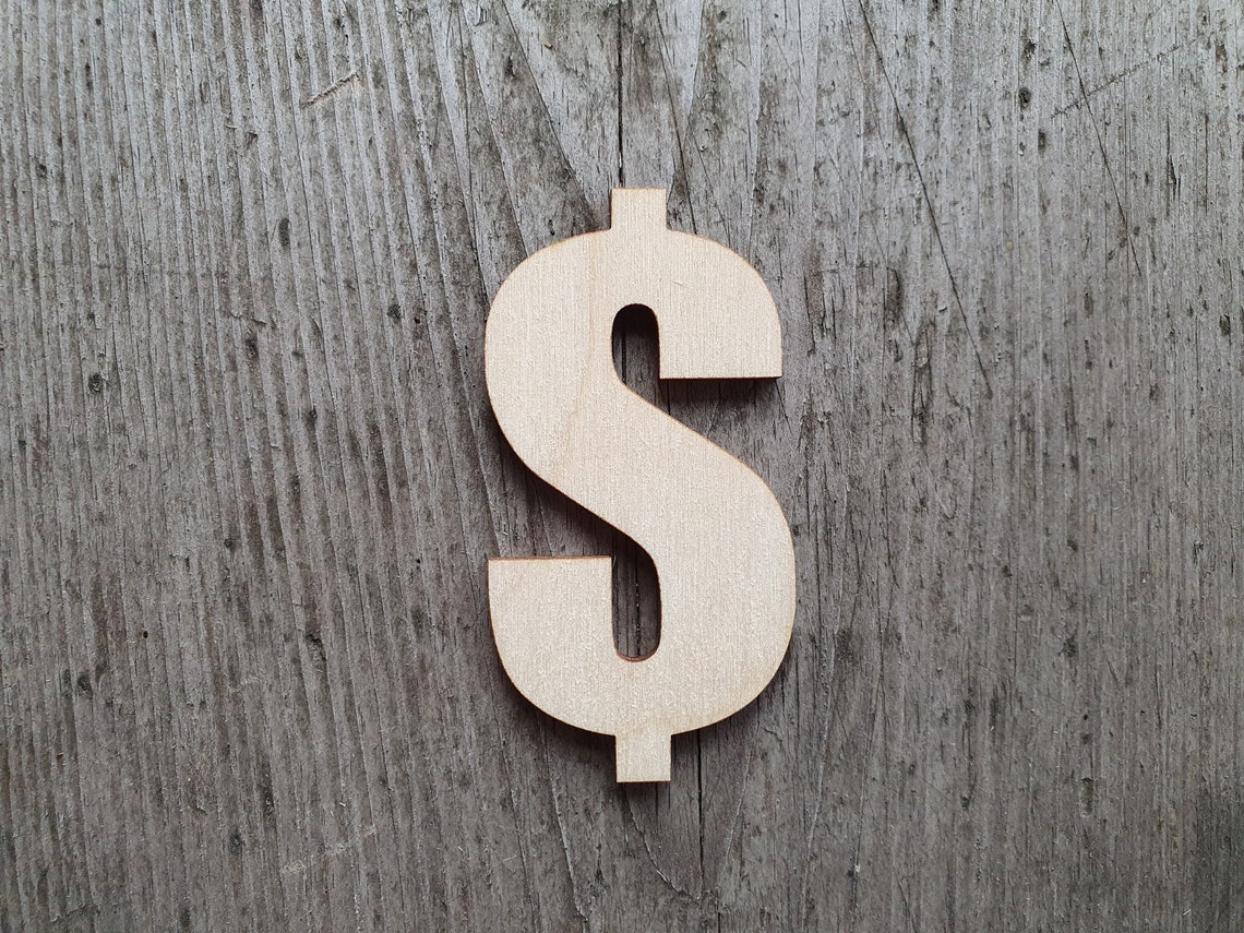 Dollar Sign Shape MULTIPLE SIZES Wooden Cutouts Laser Cut - Etsy