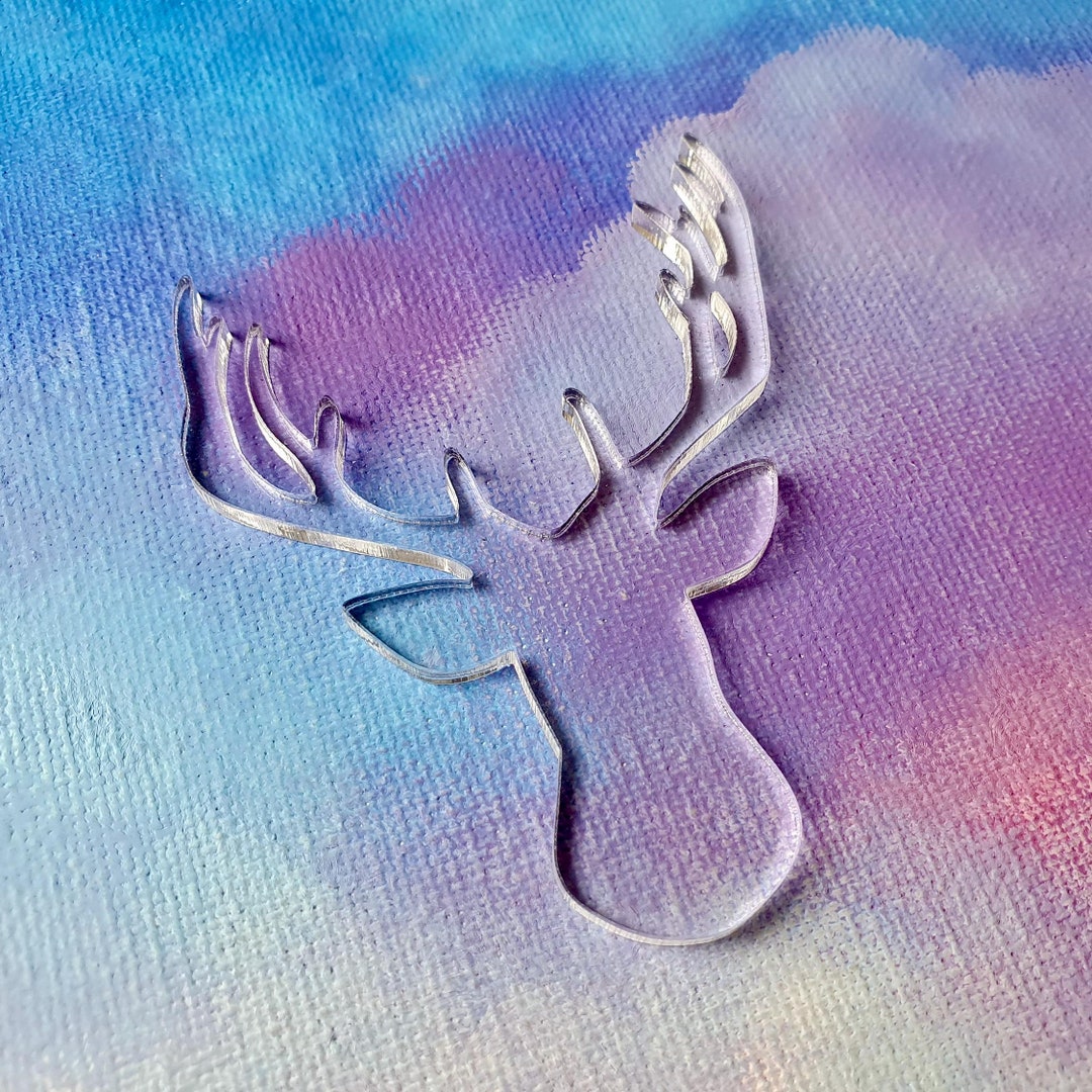 Laser-cut Acrylic DEER Head Shape Acrylic Deer Cutouts Acrylic ...