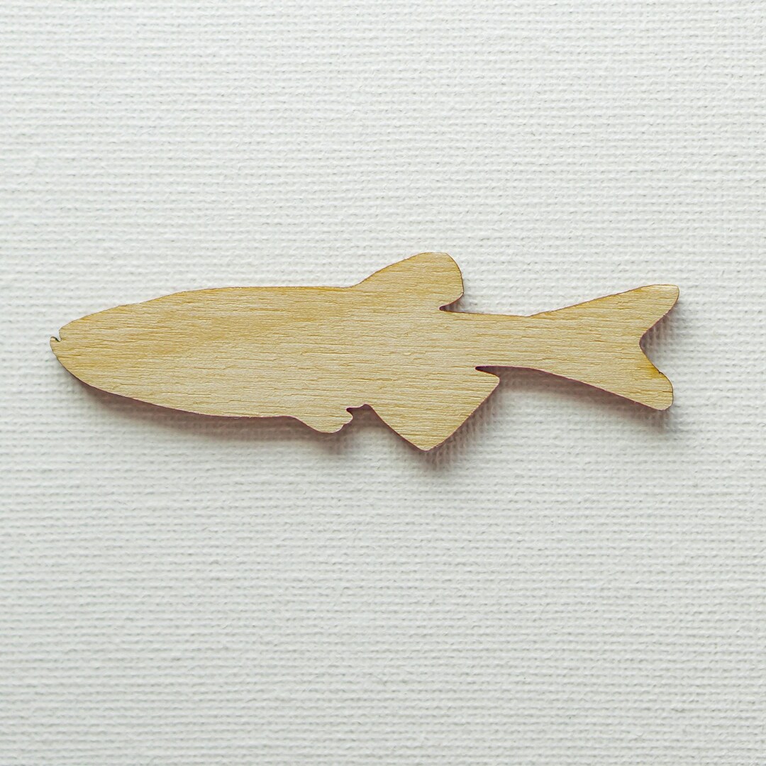 Laser-cut Wooden Fish Shape - Unfinished Wood Fish Cutouts - Plywood ...