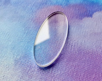 Oval Shape, Clear Acrylic Craft Blank, Colored Acrylic Blank - Etsy
