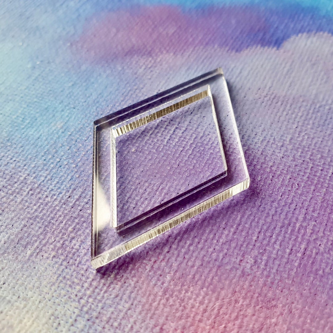 Acrylic Rhombus Outline Shape, Acrylic Rhombus Blanks, Rhombus Cutouts ...
