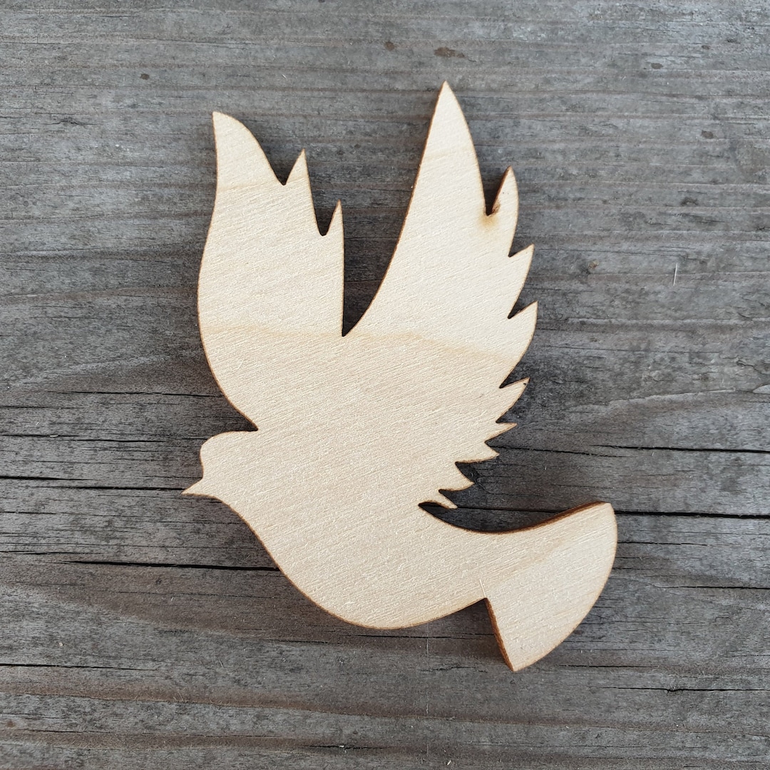 Bird Shape, 3" - 20", Dove Cut Out, Laser Cut Doves, Unfinished Wood ...