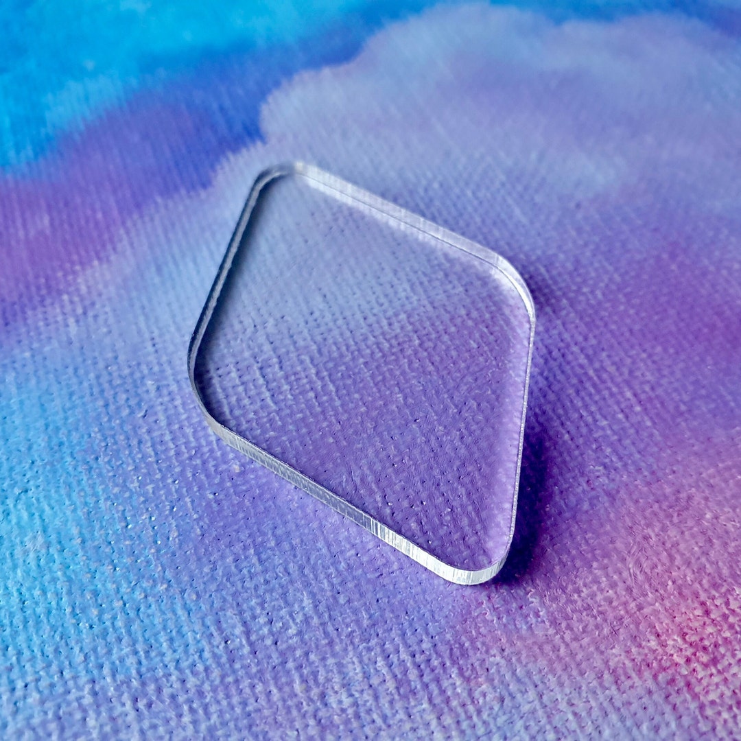 Laser-cut Acrylic Rhombus Shape for DIY Craft or Decoration Projects ...