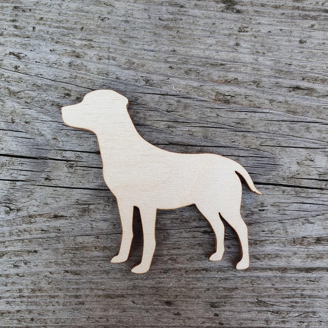 Laser-cut Wooden Labrador Dog Shape - Unfinished Wood Dog Cutouts ...