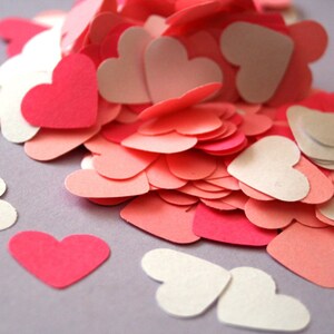 100 Small Paper Hearts, Die Cut Heart, Die Cut Paper Hearts, Heart ...