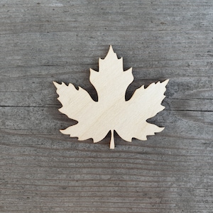 Laser-cut Wooden Maple Leaf Shape for DIY Craft Projects - Maple Leaf ...