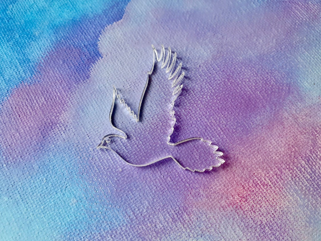 Clear Acrylic Dove Shape 2 20 Acrylic Cut Out - Etsy