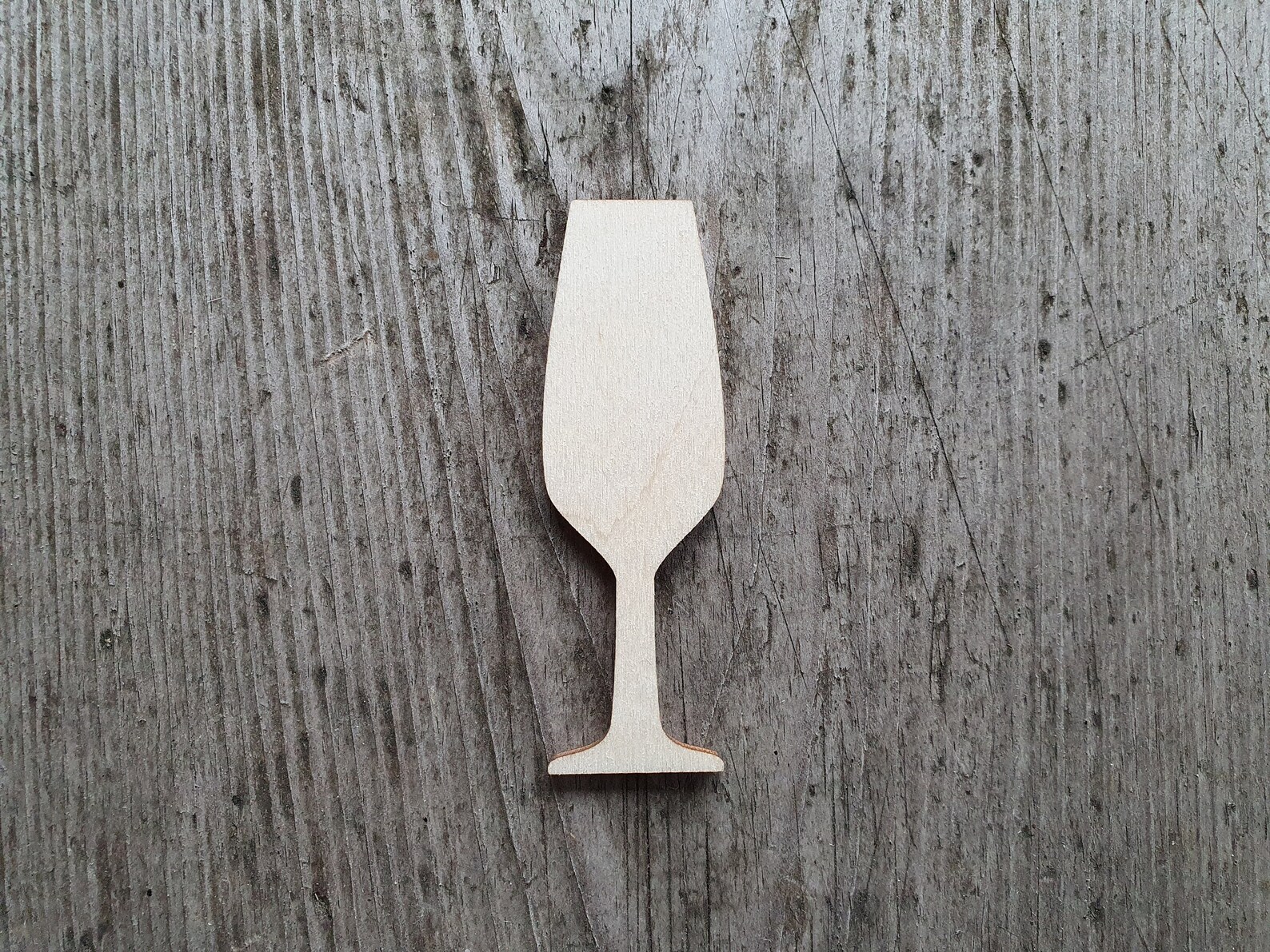 Champagne glass shape MULTIPLE SIZES Glass cut out Laser | Etsy