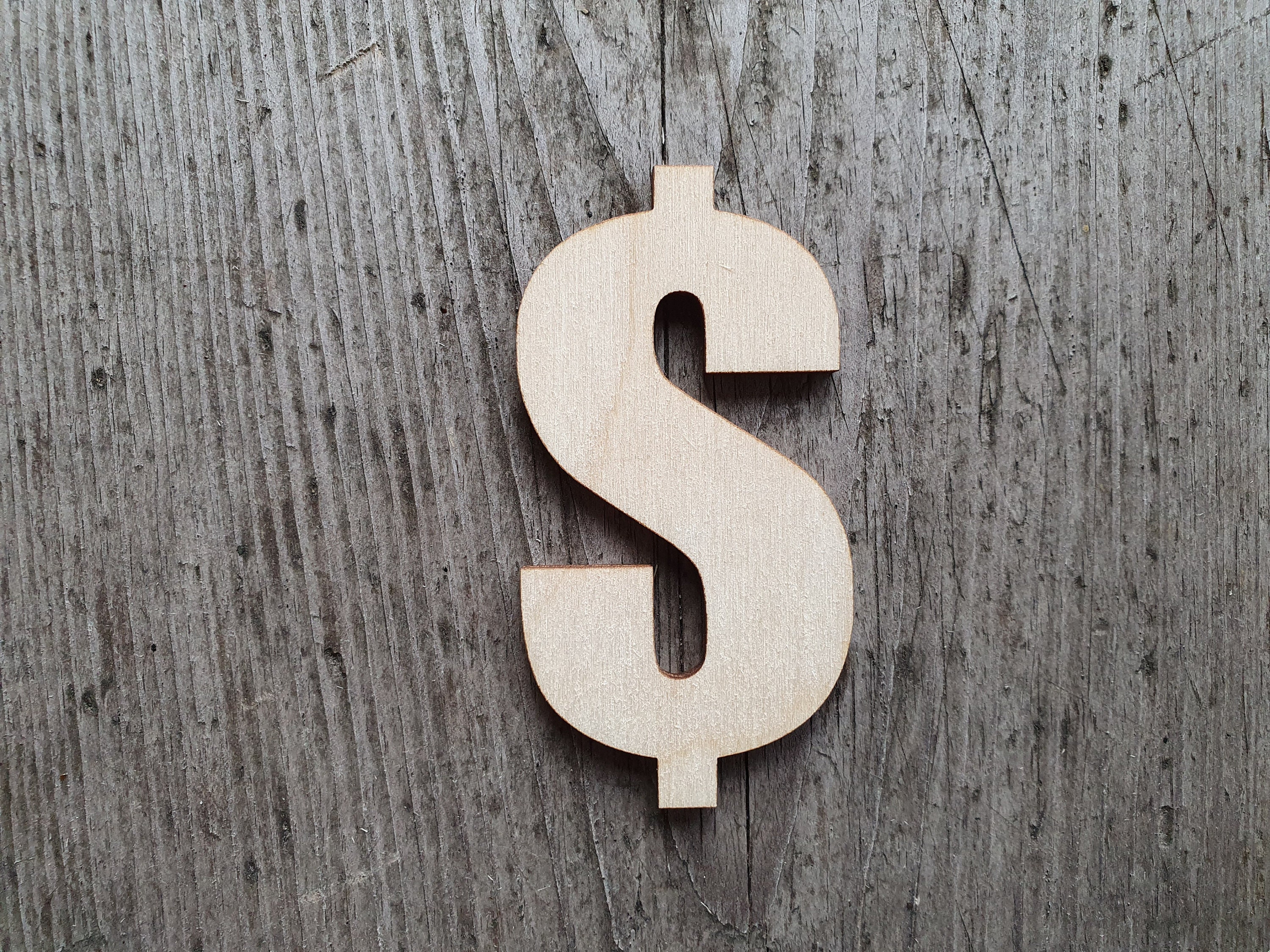 Dollar Sign Shape MULTIPLE SIZES Wooden Cutouts Laser Cut - Etsy