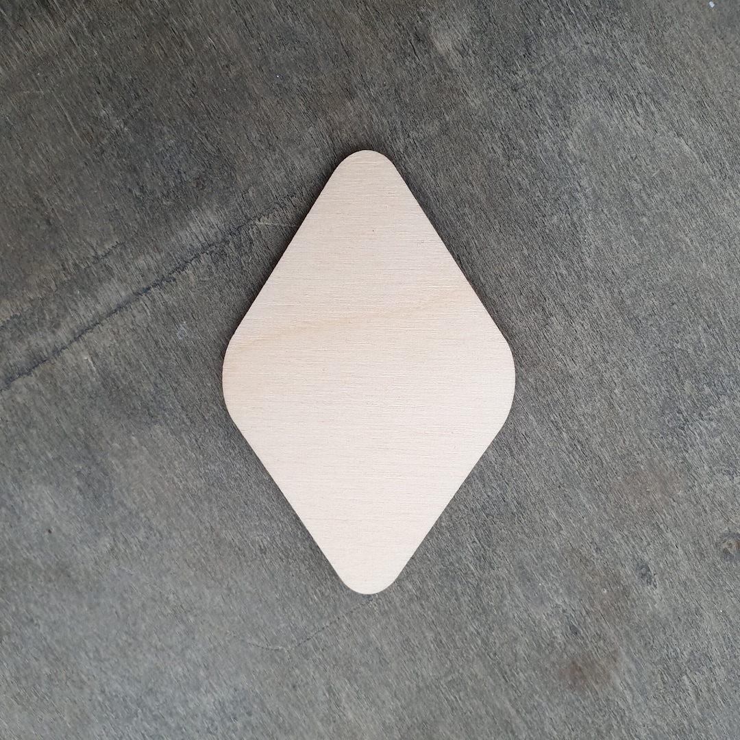 Wooden Rhombus Shape - Wood Rhombus Cutouts - Rhombus Blanks - Choose ...