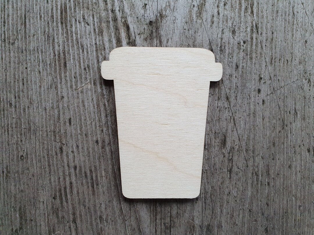 To Go Cup Shape, 3" - 20", Take Away Coffee Cup Cut Out, Laser Cut ...