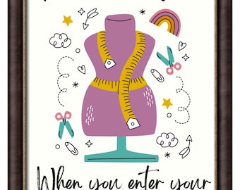 Sewing Room Craft Room Printable Wall Art - Etsy