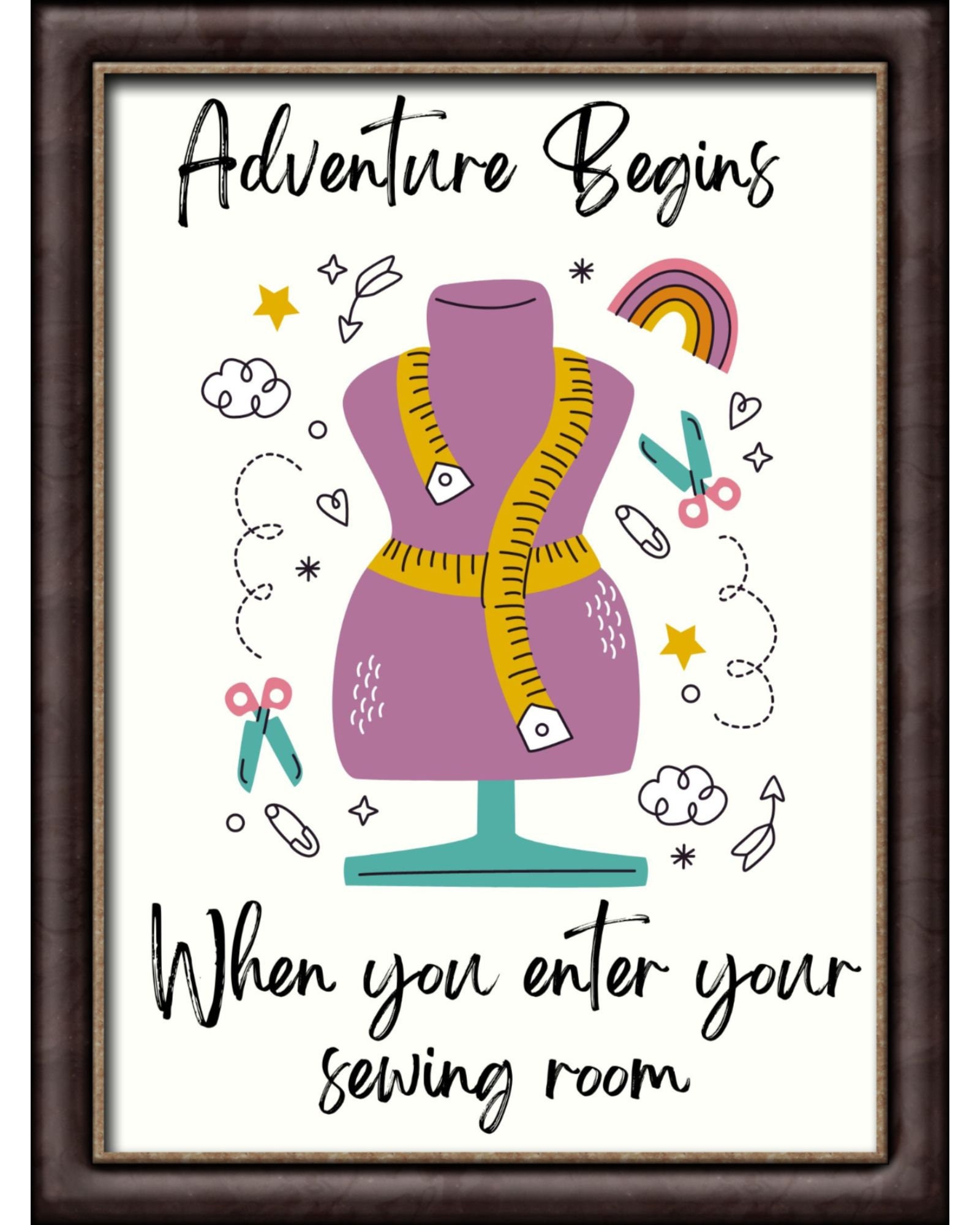 Sewing Room Craft Room Printable Wall Art - Etsy