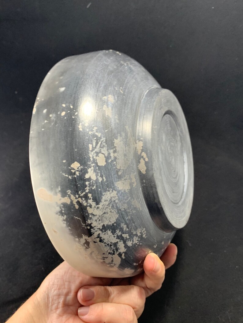 Black and White Smoke Fired Pot - Etsy