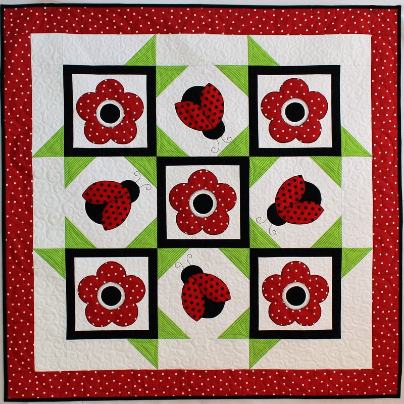 Ladybug Quilt - Etsy