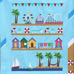 Beach Boardwalk Queen/twin/lap Quilt Pattern Intermediate - Etsy