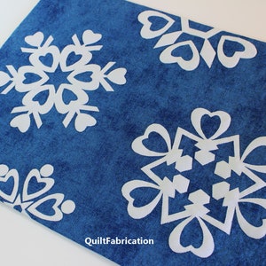 Snowflake Table Runner, Applique Snowflakes, PDF Download Quilt Pattern ...