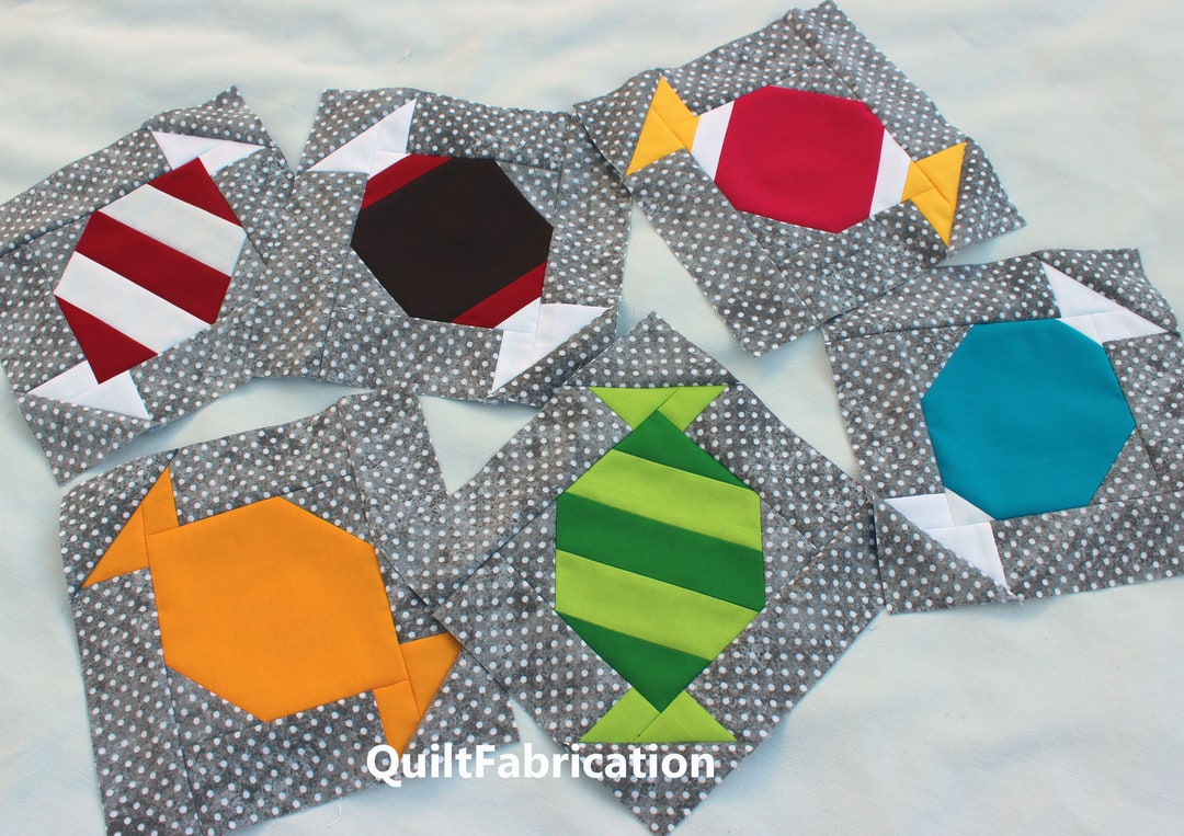 Penny Candy Quilt Block Pattern: Beginner PDF (8x8 Inch) - Etsy