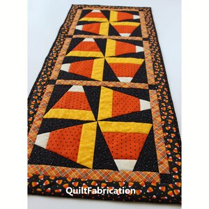 Candy Corn Table Runner, Easy Beginner Halloween Quilt Pattern, PDF ...