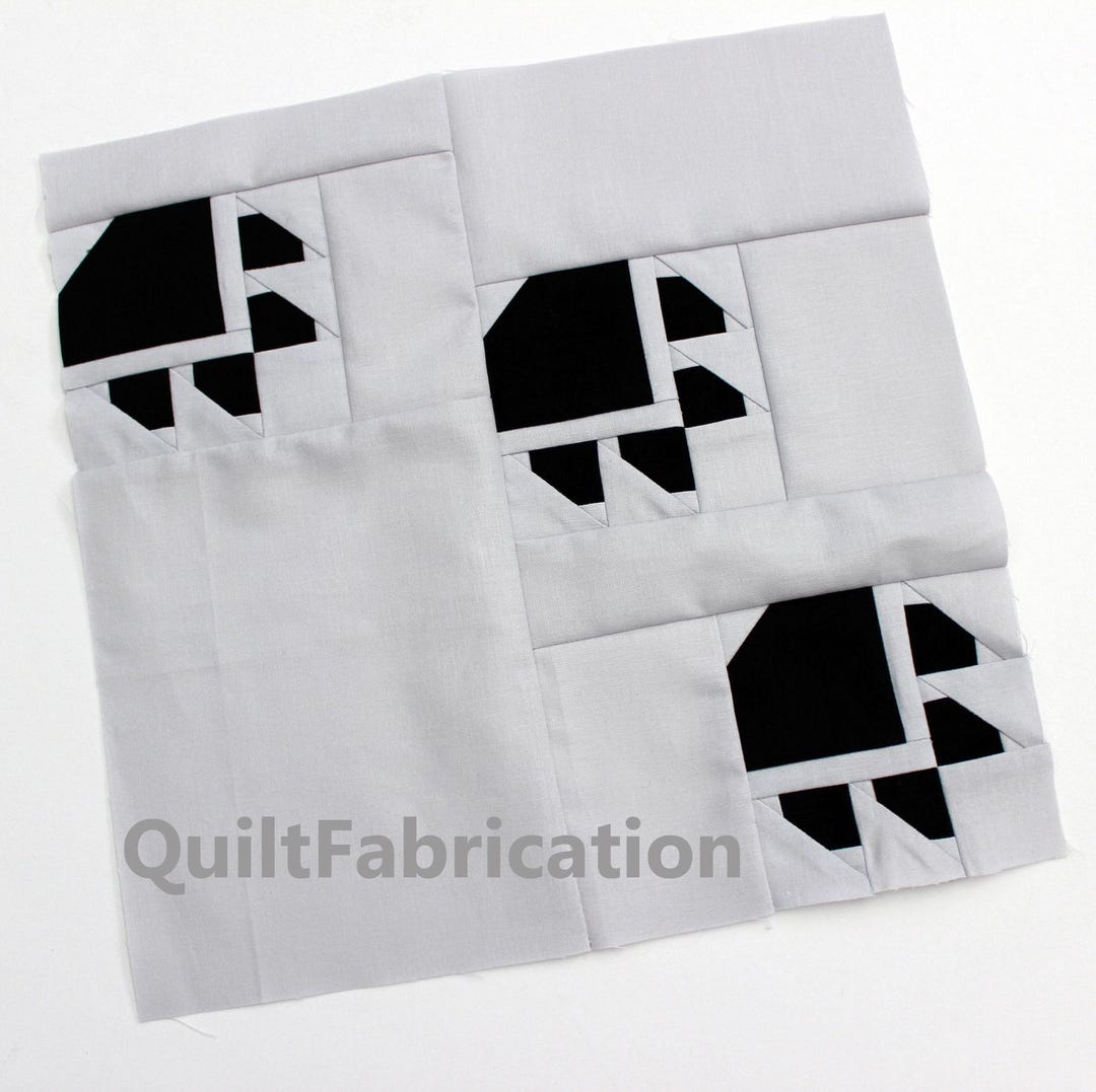 Paw Prints Quilt Block, Easy Beginner Pattern, Instant Download PDF ...