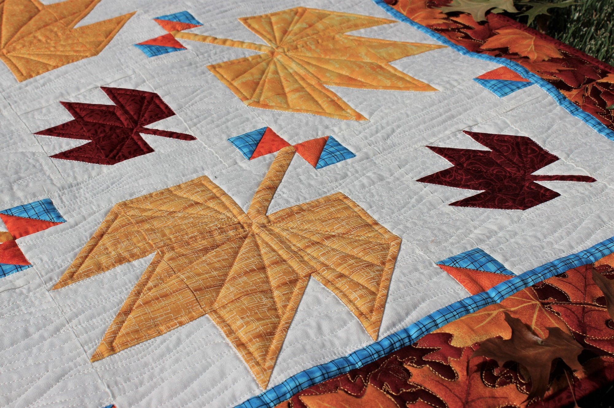 Fall Leaves, Easy Multi Size Quilt Pattern, Fall Leaf Decor - Etsy
